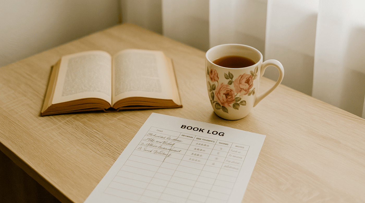 Book Log Printable Templates – Track & Rate Your Reading - Reading Vintage