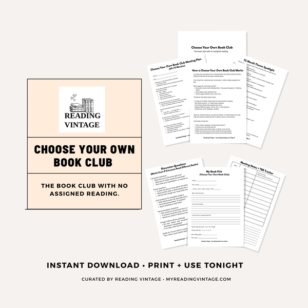 Choose Your Own Book Club – Reading Vintage | Printable PDF