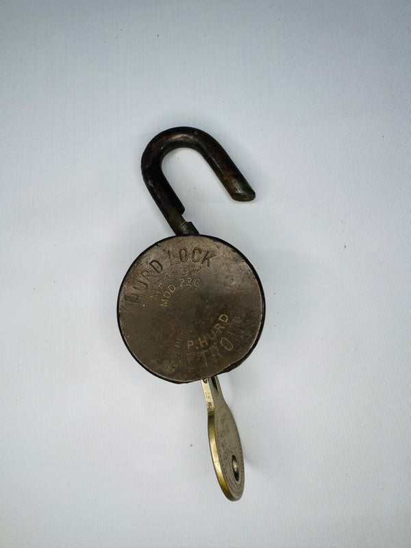 E.P. Hurd Detroit Model 220 Padlock w/ Key | Vintage Brass Lock ...