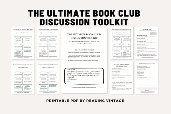 Book Club Toolkit – 20 Questions + 10 Tips | Vintage-Inspired - Reading ...