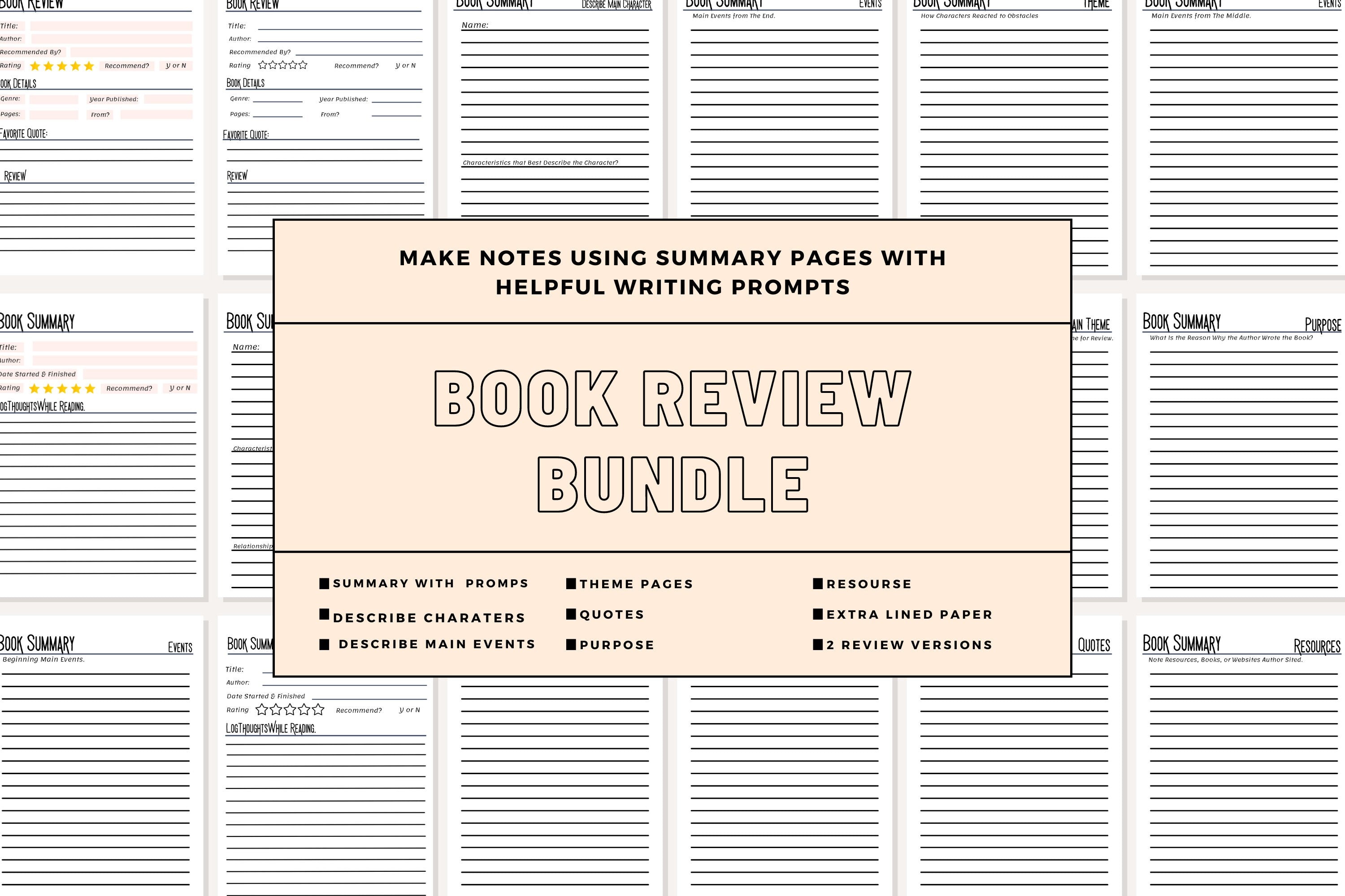 Master Reviews with Book Review & Summary Digital Download-Reading Vintage
